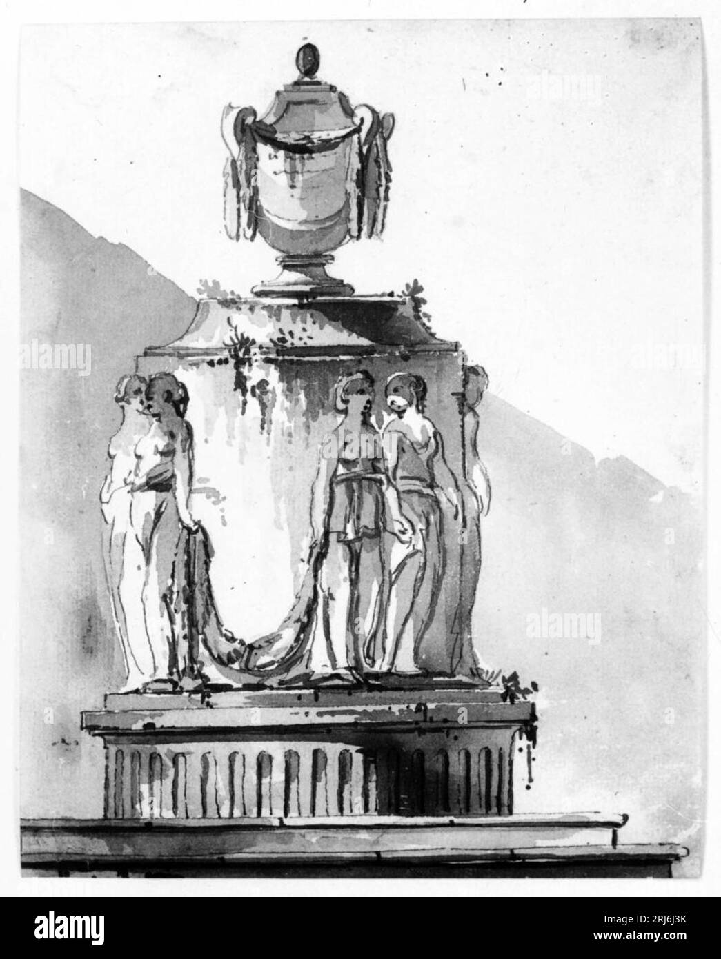 Urna med postament by Jean Eric Rehn Stock Photo - Alamy