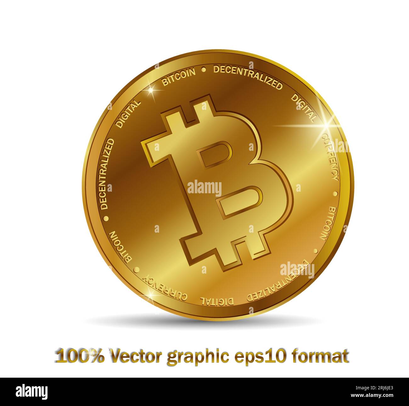 Golden abstract, fictional bitcoin, imitation coin. Crypto currency ...
