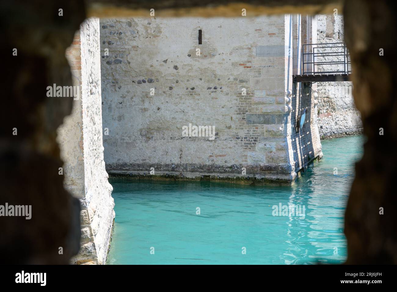 Scaligero Castle. Sirmione is a small town on Lake Garda, very end of ...