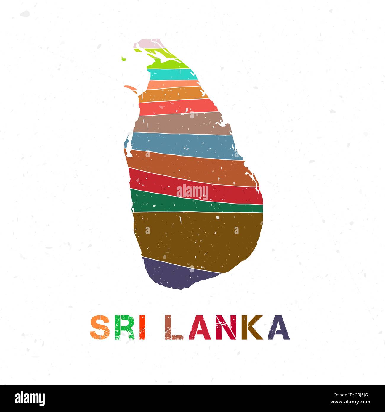 Sri Lanka map design. Shape of the country with beautiful geometric ...