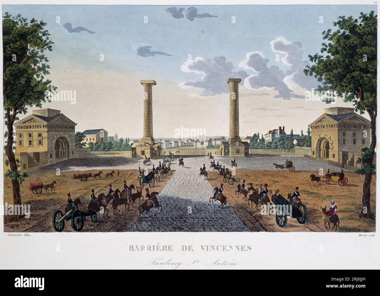 La barriere de Vincennes - in "Vues de Paris, 1810" par Courvoisier ...