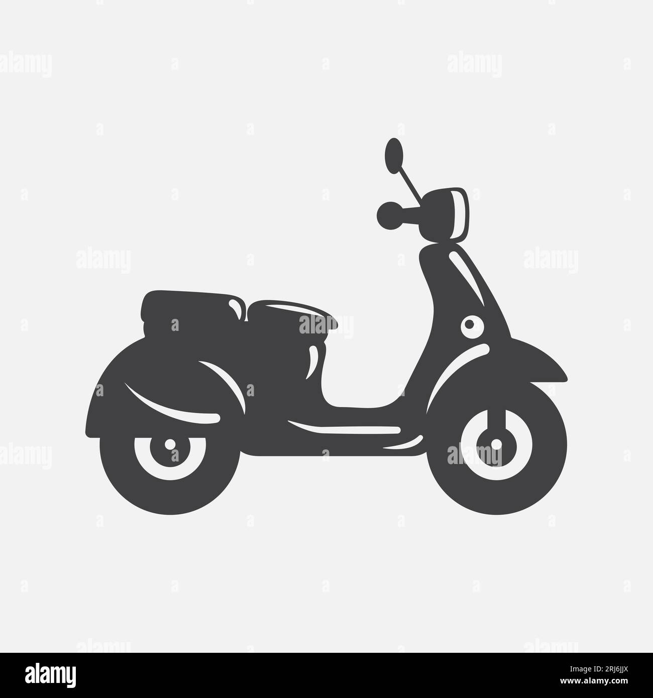 Vector Black Motorbike Icon. Simple Minimalistic Vector Bike Silhouette ...