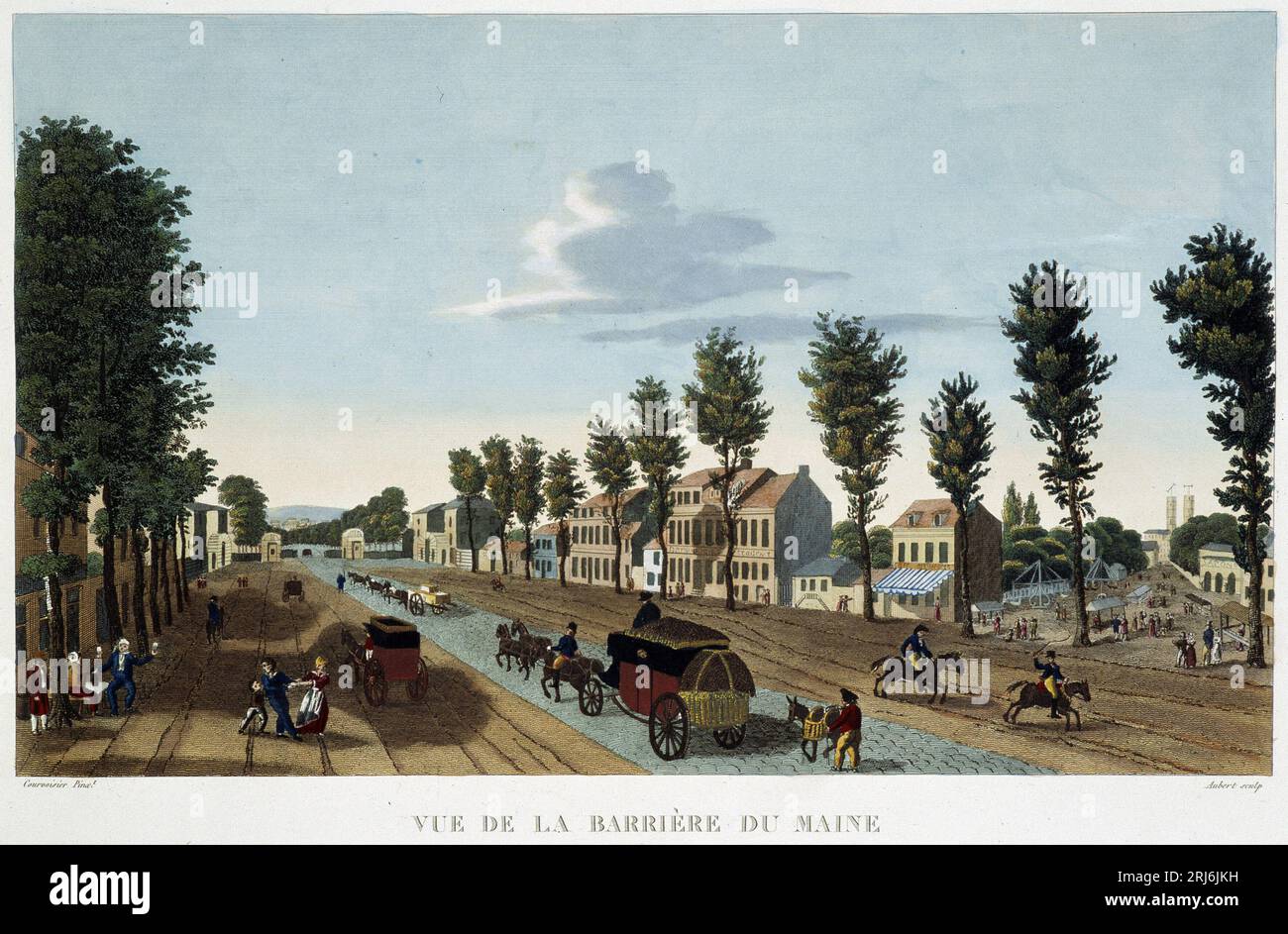 Vue de la Barriere du Maine - in "Vue de Paris, vers 1810: les ...