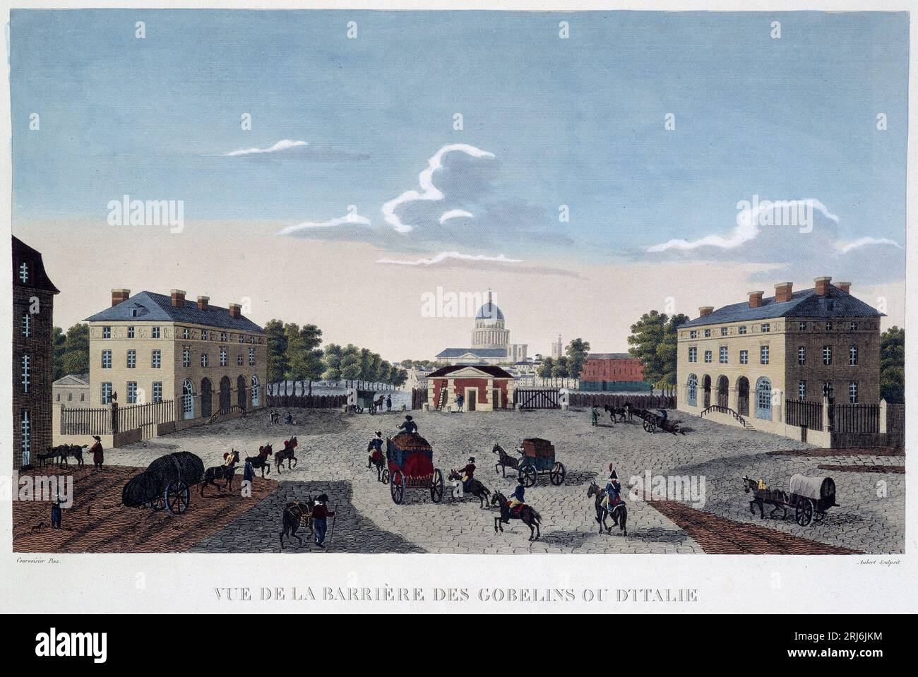 Vue de la Barriere des Gobelins ou d'Italie - in "Vue de Paris, vers ...
