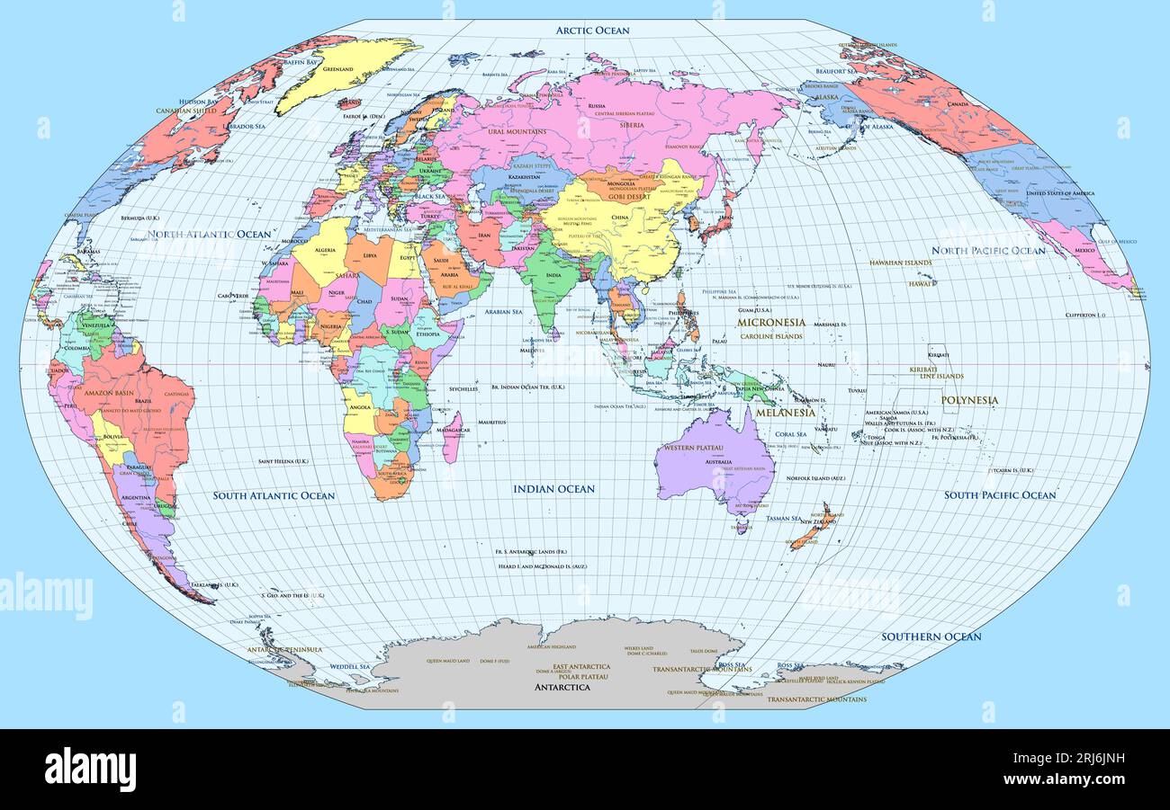 Europe centered world map hi-res stock photography and images - Alamy