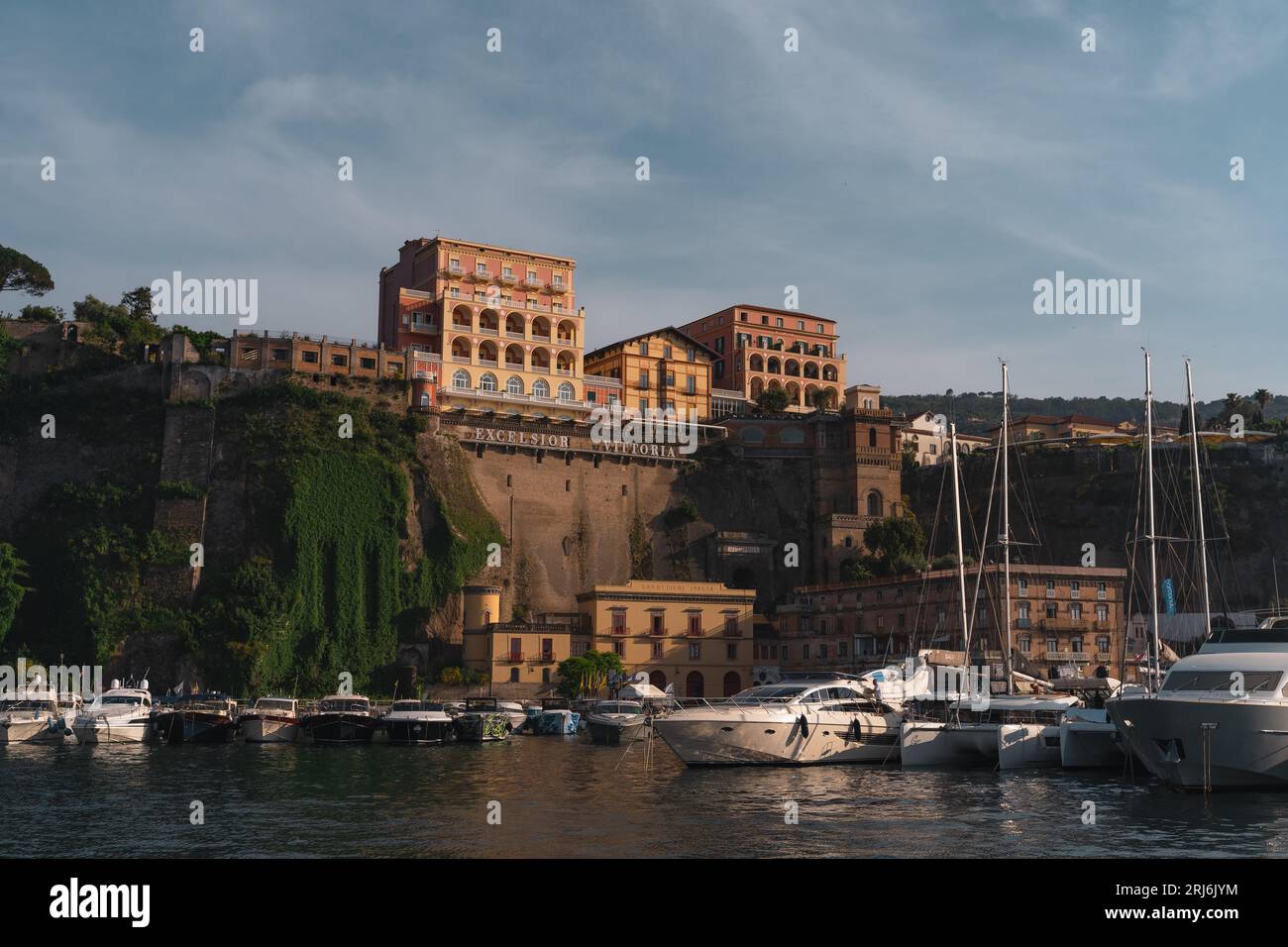 Sorrento on the Amalfi Coast the sunset. Here you see the Southern ...