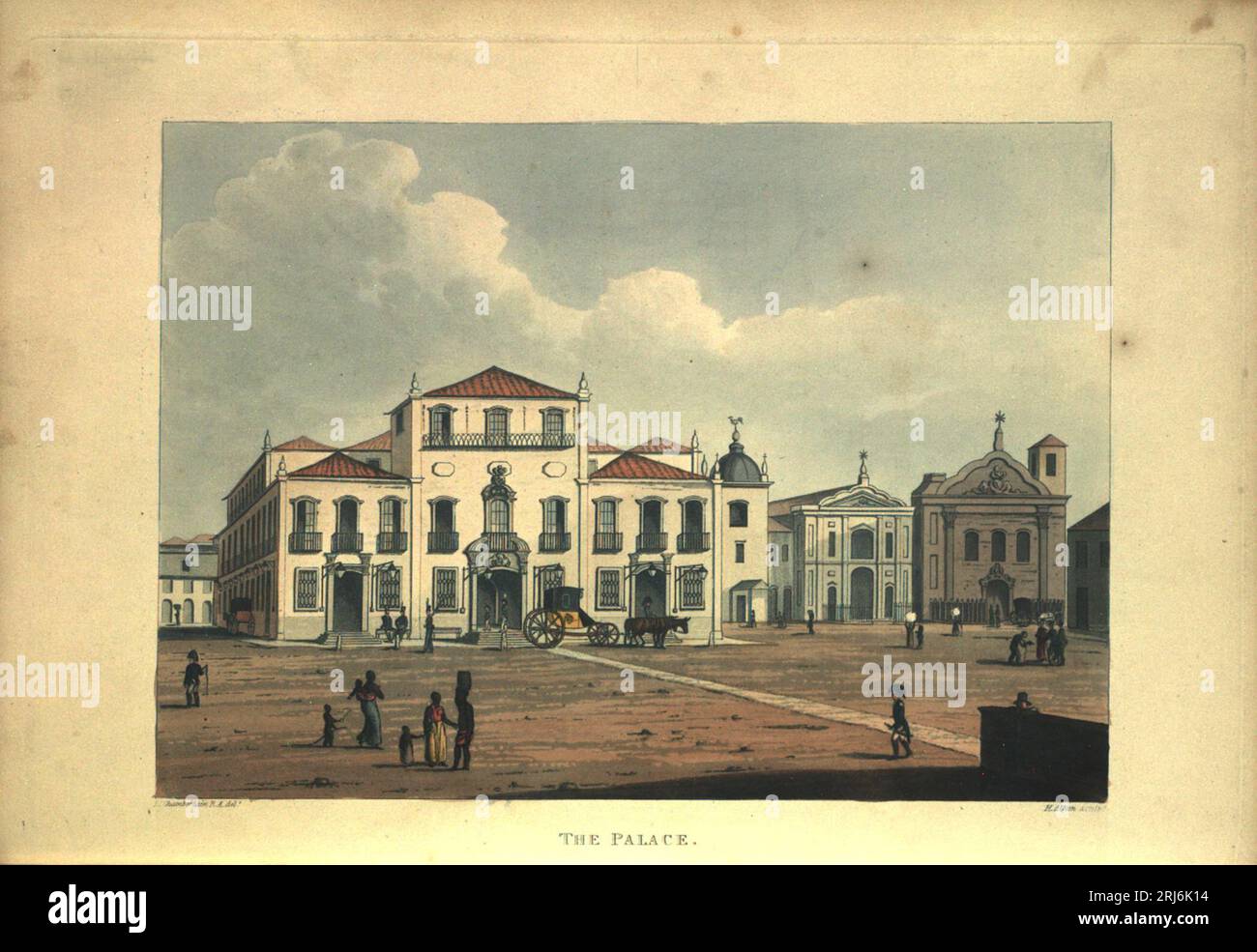 The Palace 1822 by Sir Henry Chamberlain Stock Photo - Alamy