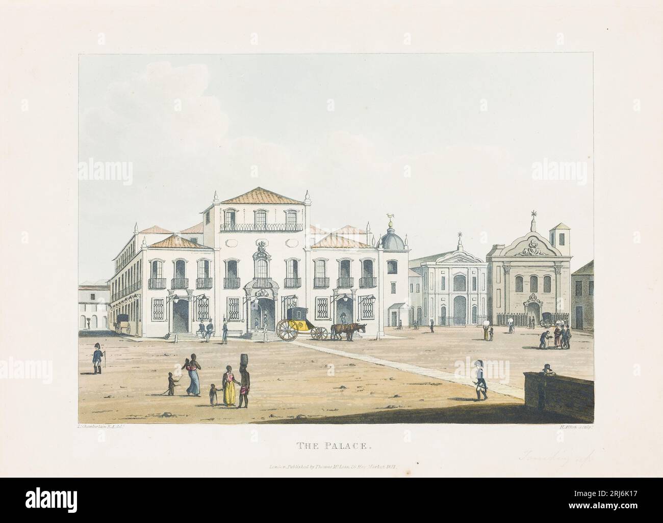 The Palace 1821 by Sir Henry Chamberlain Stock Photo - Alamy