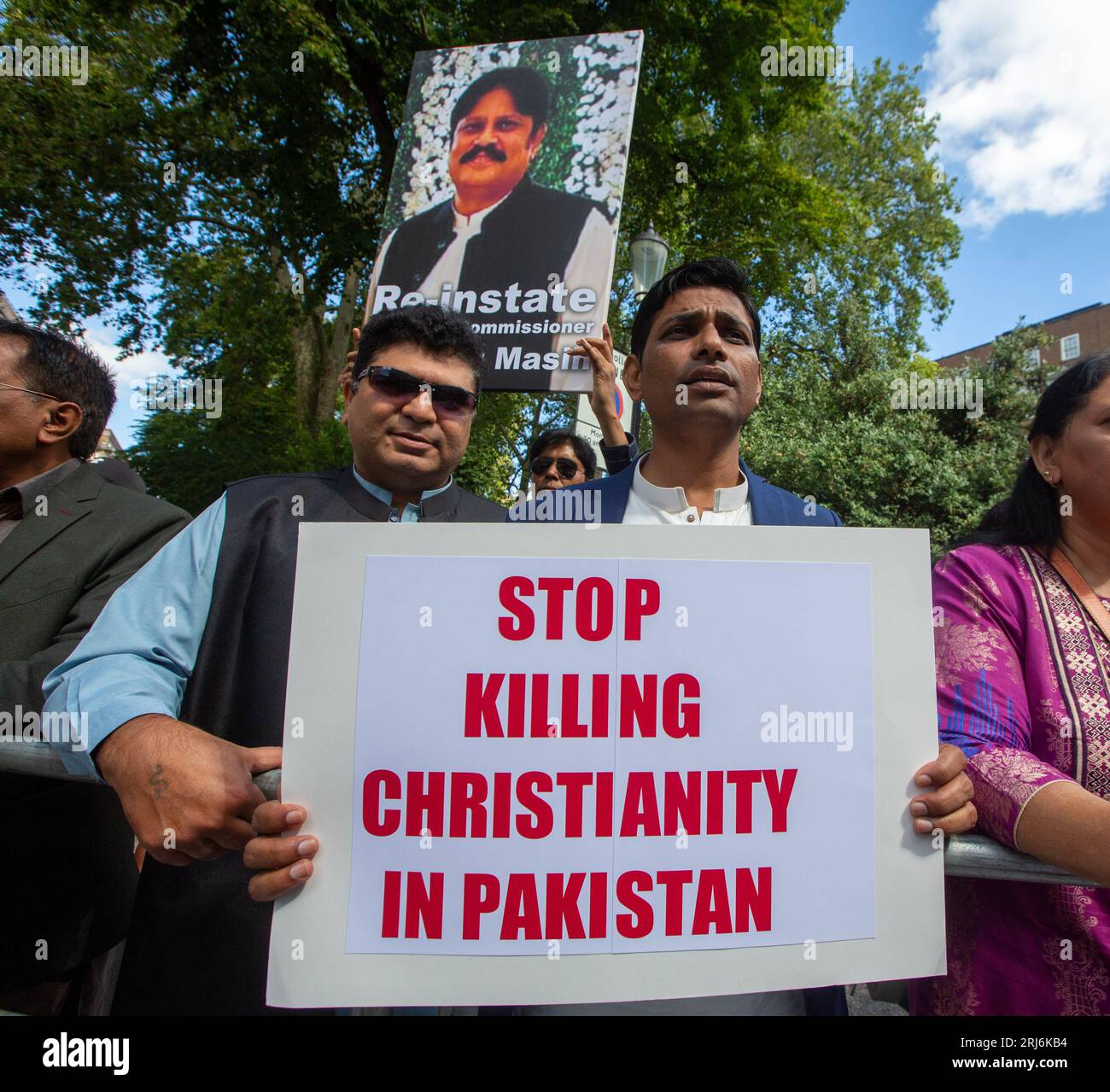 London, England, UK. 21st Aug, 2023. Pakistani christians protest ...