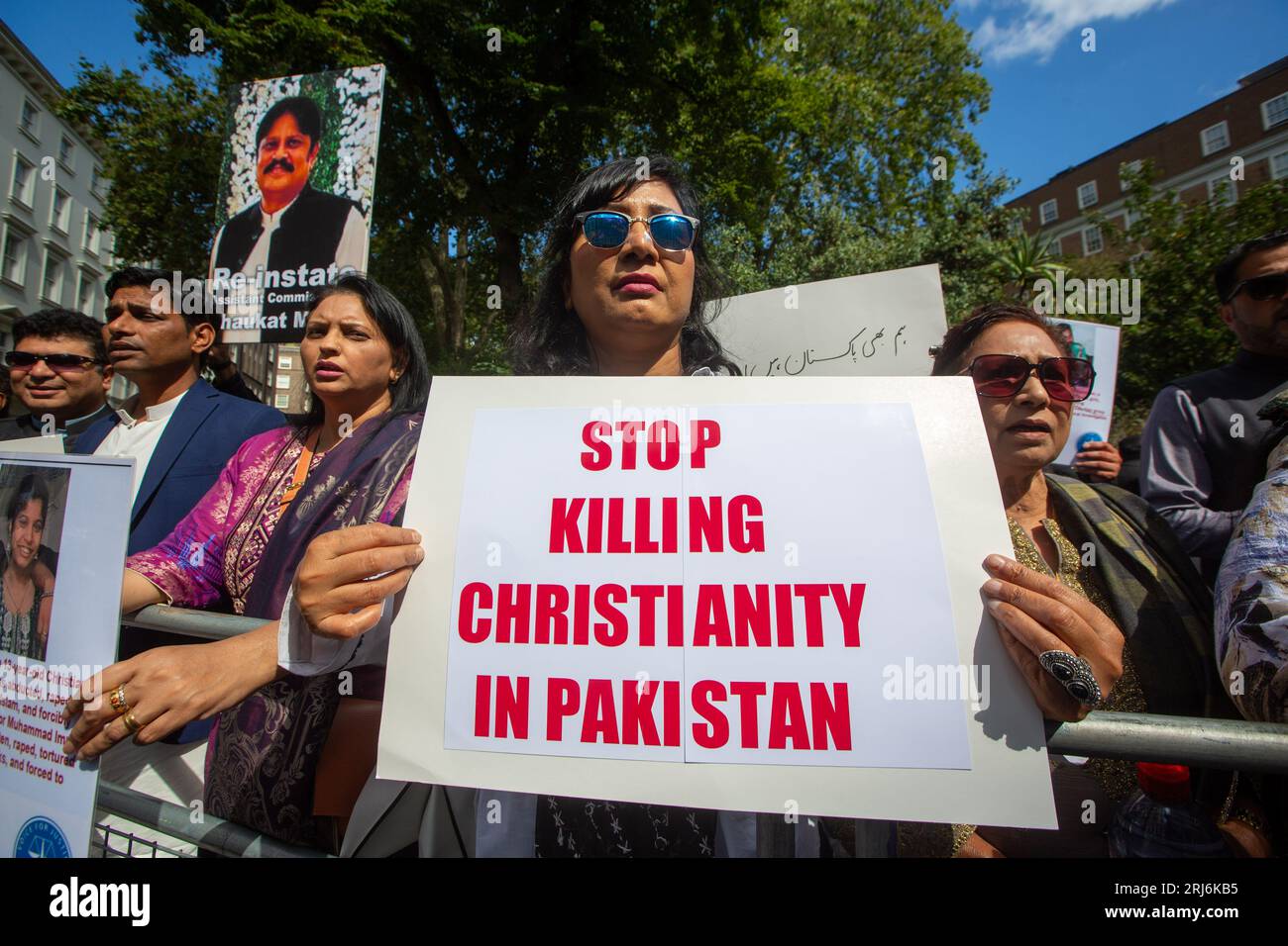 London, England, UK. 21st Aug, 2023. Pakistani christians protest ...