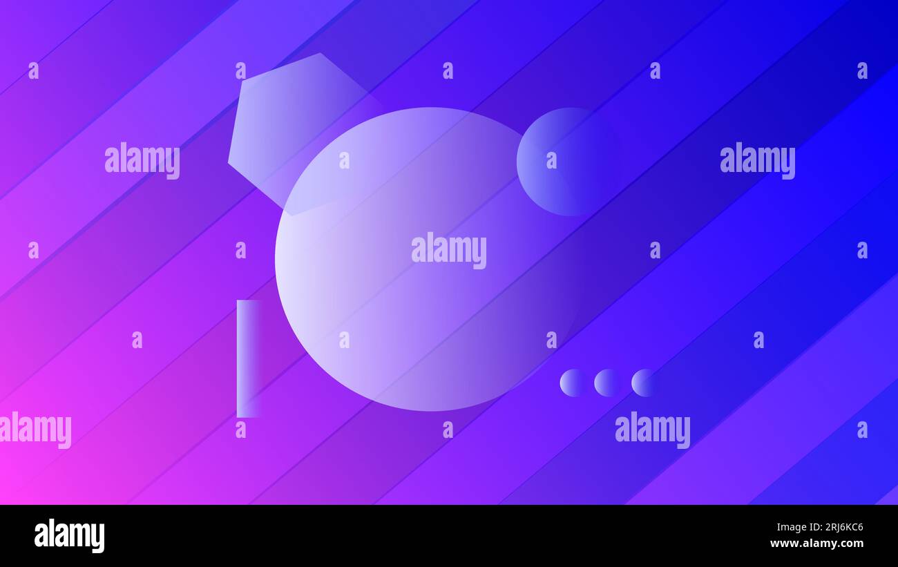 Transparent glowing circle frame with geometric shape elements over a ...