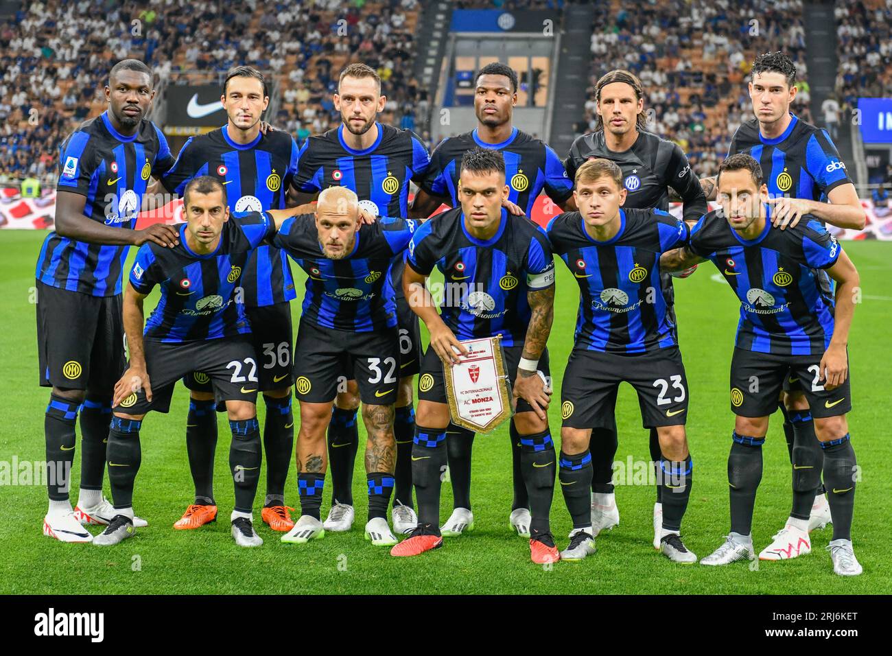 Milano, Italy. 19th, August 2023. The starting-11 of Inter for the ...