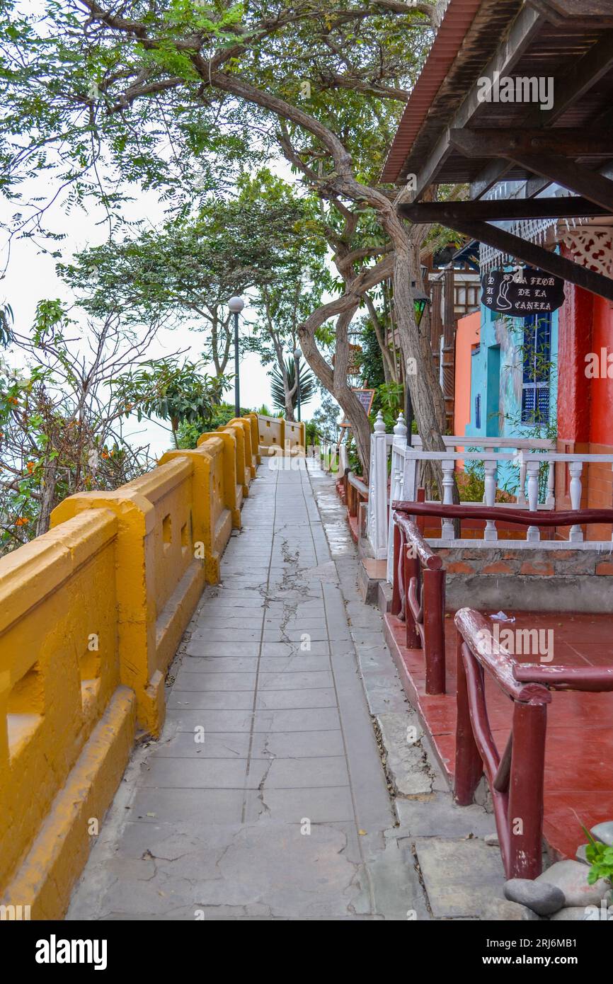 Tourist area of the Barranco district where different pub, restaurants ...