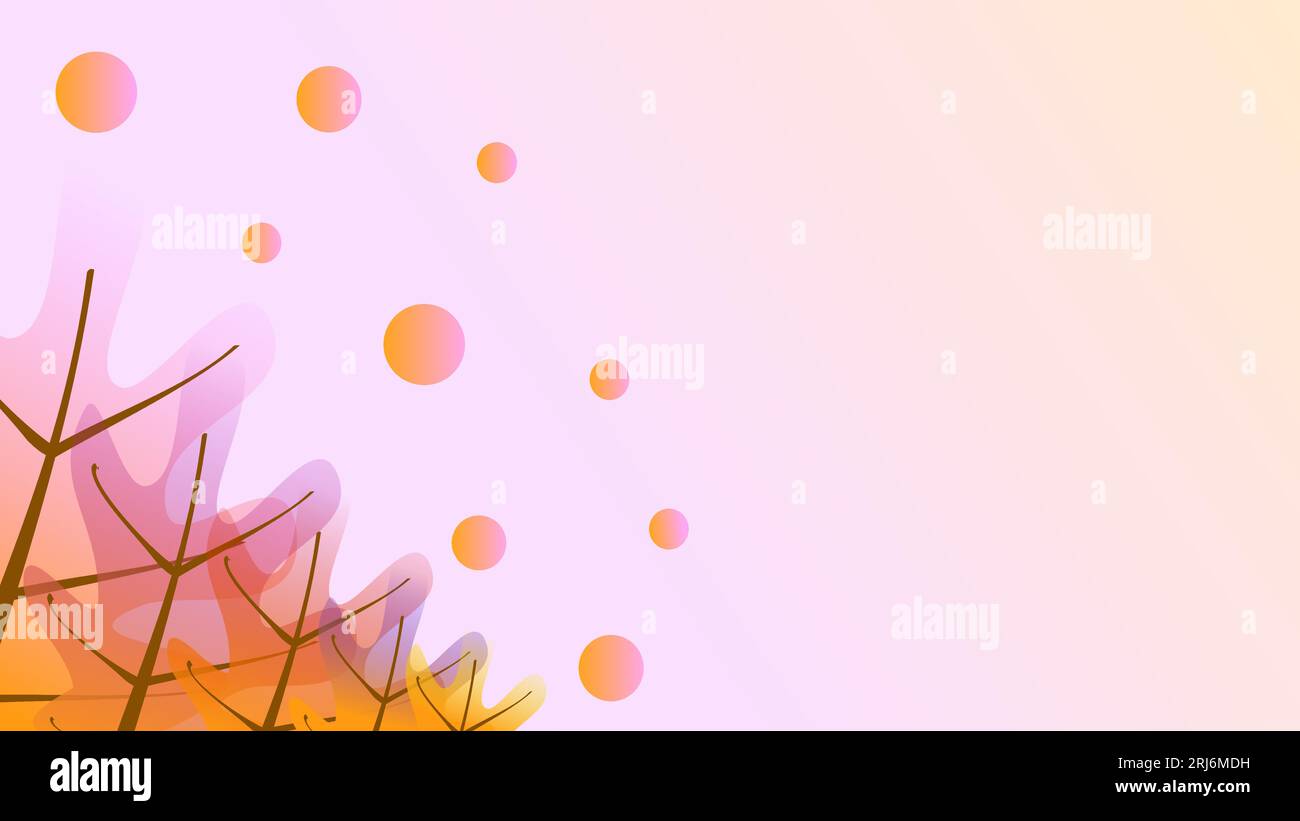 Abstract bubbles autumn leaves gradient background Stock Vector Image ...