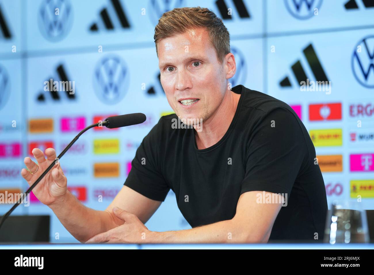 21 August 2023, Hesse, Frankfurt/Main: The DFB introduces Hannes Wolf ...