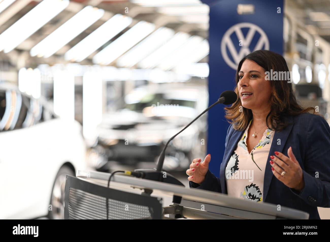 Emden, Germany. 21st Aug, 2023. Daniela Cavallo, Chairwoman of the ...