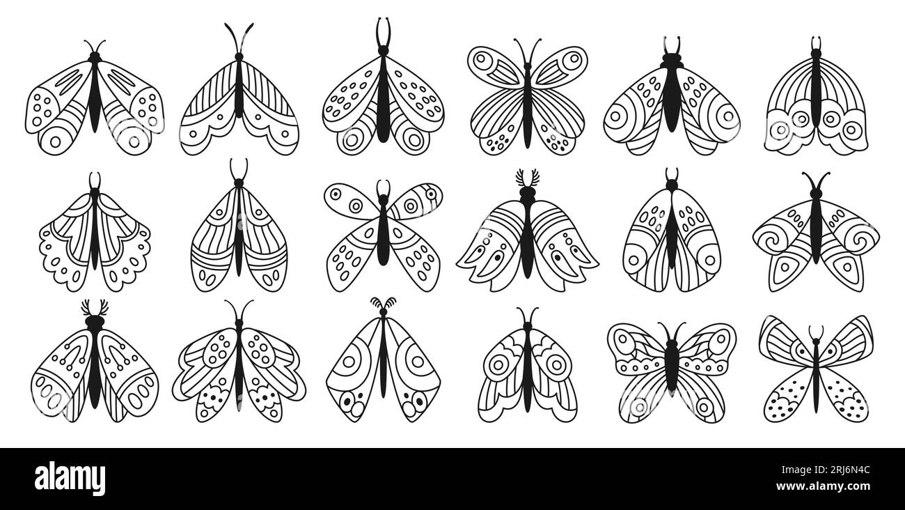 Tribal Moth Tattoos