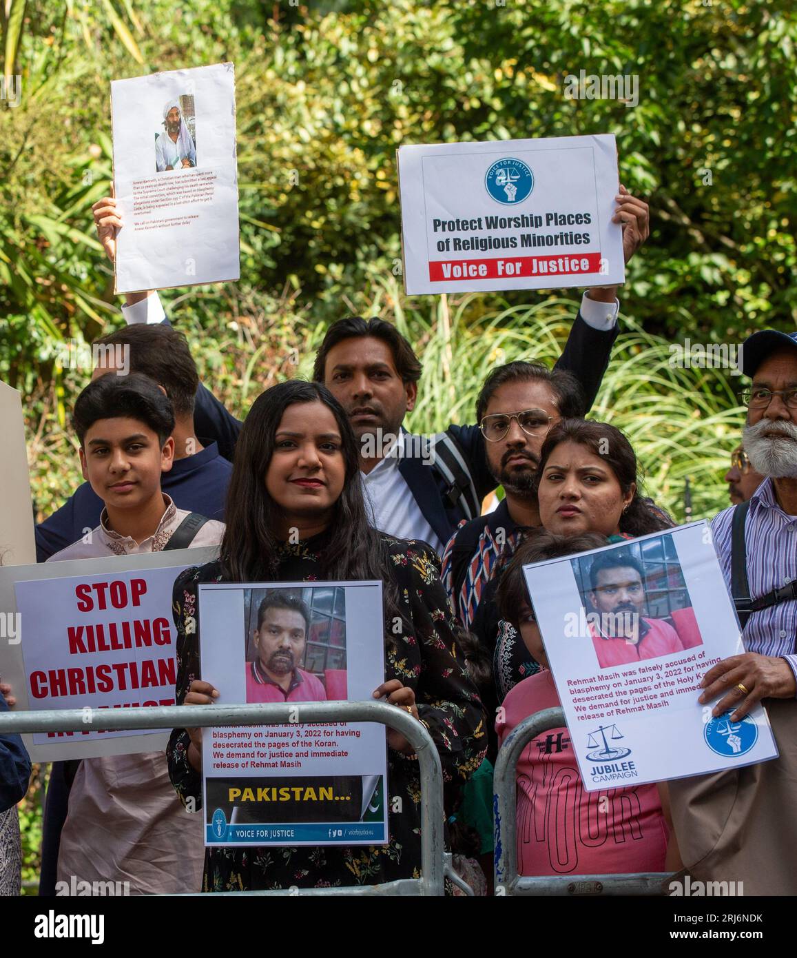 London, England, UK. 21st Aug, 2023. Pakistani christians protest ...
