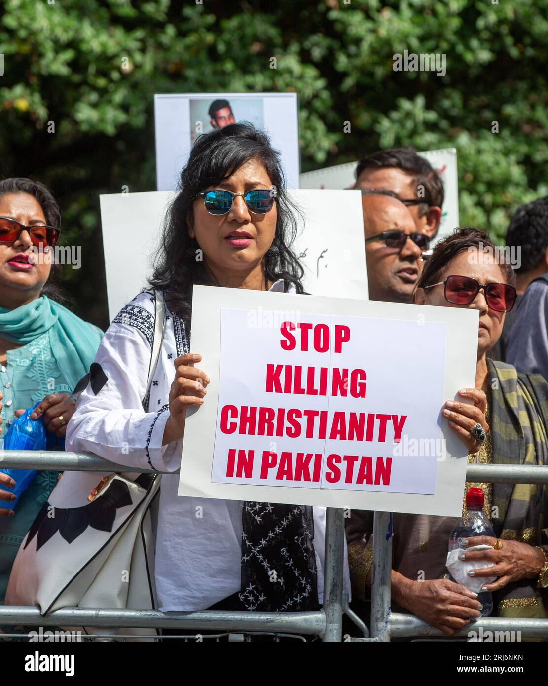 London, England, UK. 21st Aug, 2023. Pakistani christians protest ...