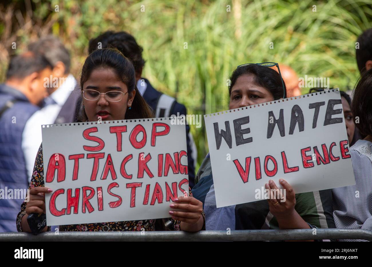 London, England, UK. 21st Aug, 2023. Pakistani christians protest ...