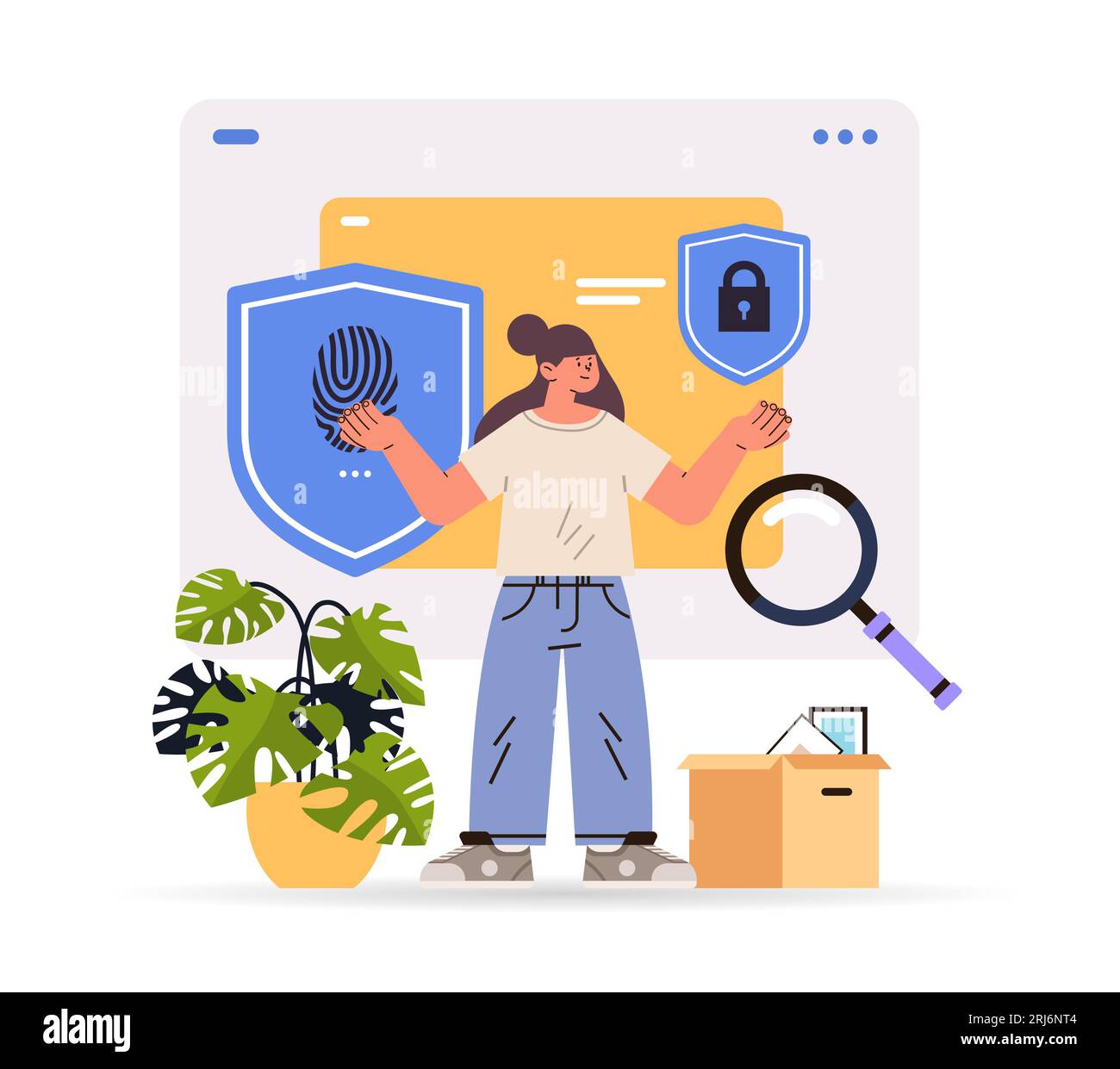 Girl Programmer Using Computer App To Develop New Security System Personal Safety Application