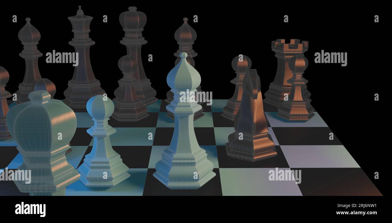 3d digital render chess piece hi-res stock photography and images - Alamy
