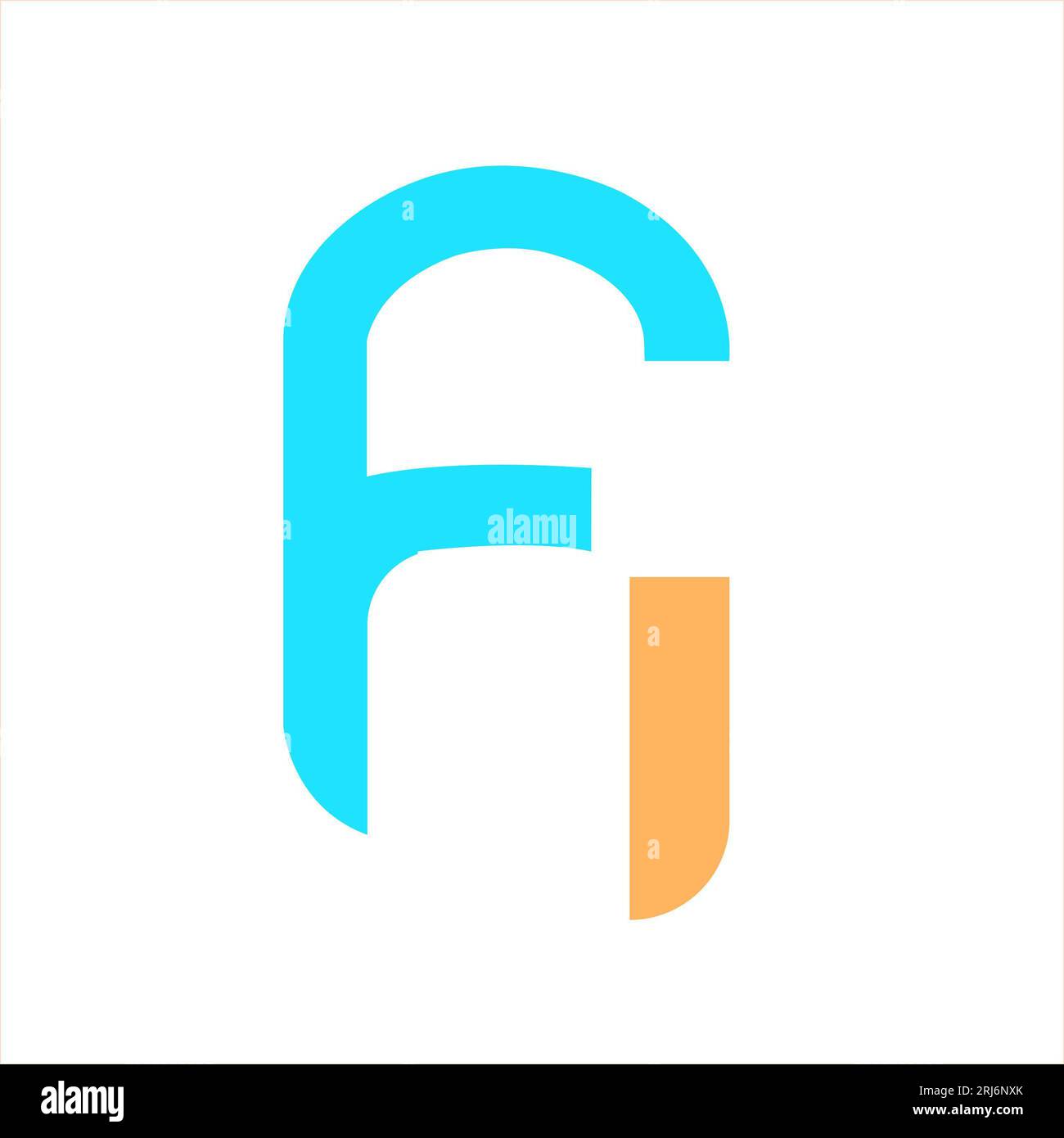An illustration of the stylized letter F and A logo design Stock Photo ...