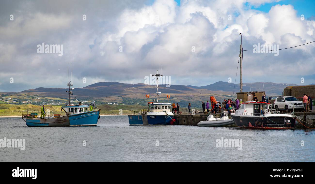 The Harbour at Downings, Sheephaven Bay, County Donegal, Ireland Stock ...