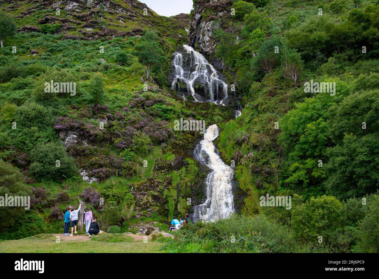 Assaranca Waterfall, Maghera, Ardara, County Donegal, Ireland Stock ...