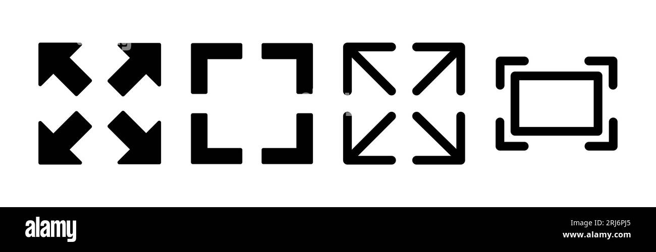 Fullscreen icon vector. expand fullscreen icon Stock Vector Image & Art ...