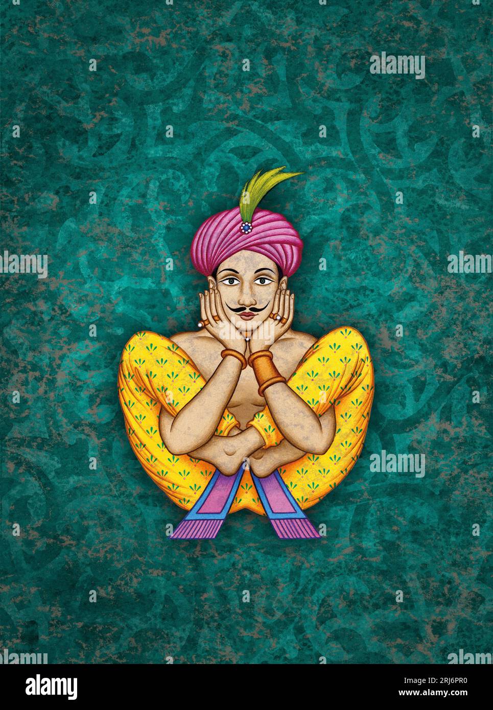 Illustration Series: Fakir in Three Different Yoga Positions. Image 1 ...