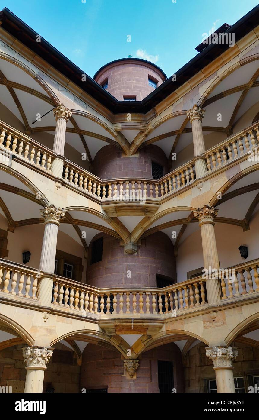 An image of the majestic Old Castle in Stuttgart, Germany, seen from a ...