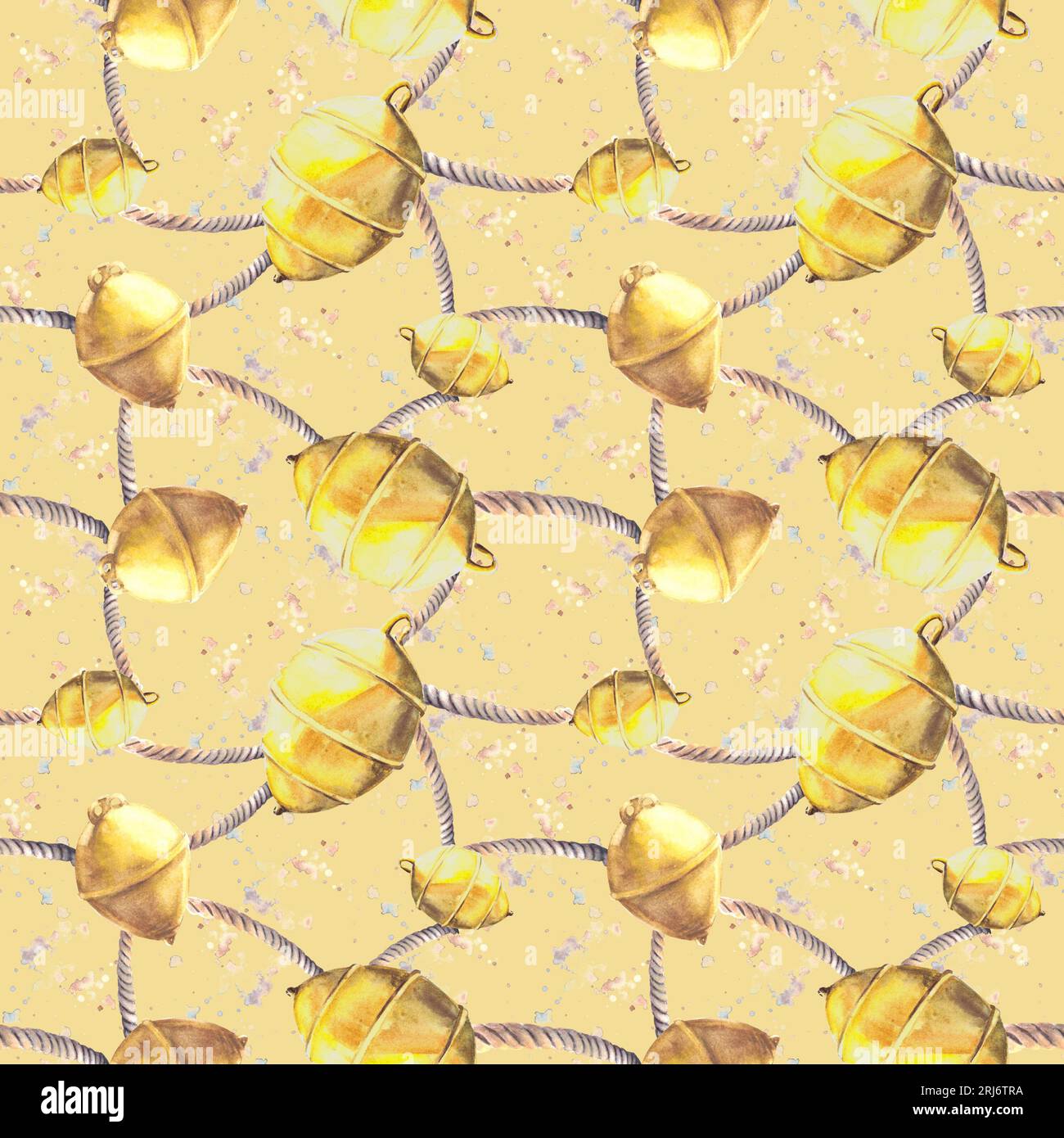 Nautical seamless pattern Maritime elements of fastening for boats ...