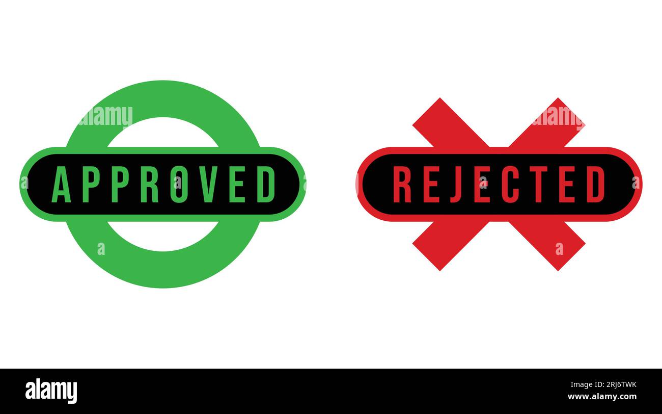 set of approved and rejected signs Stock Vector Image & Art - Alamy