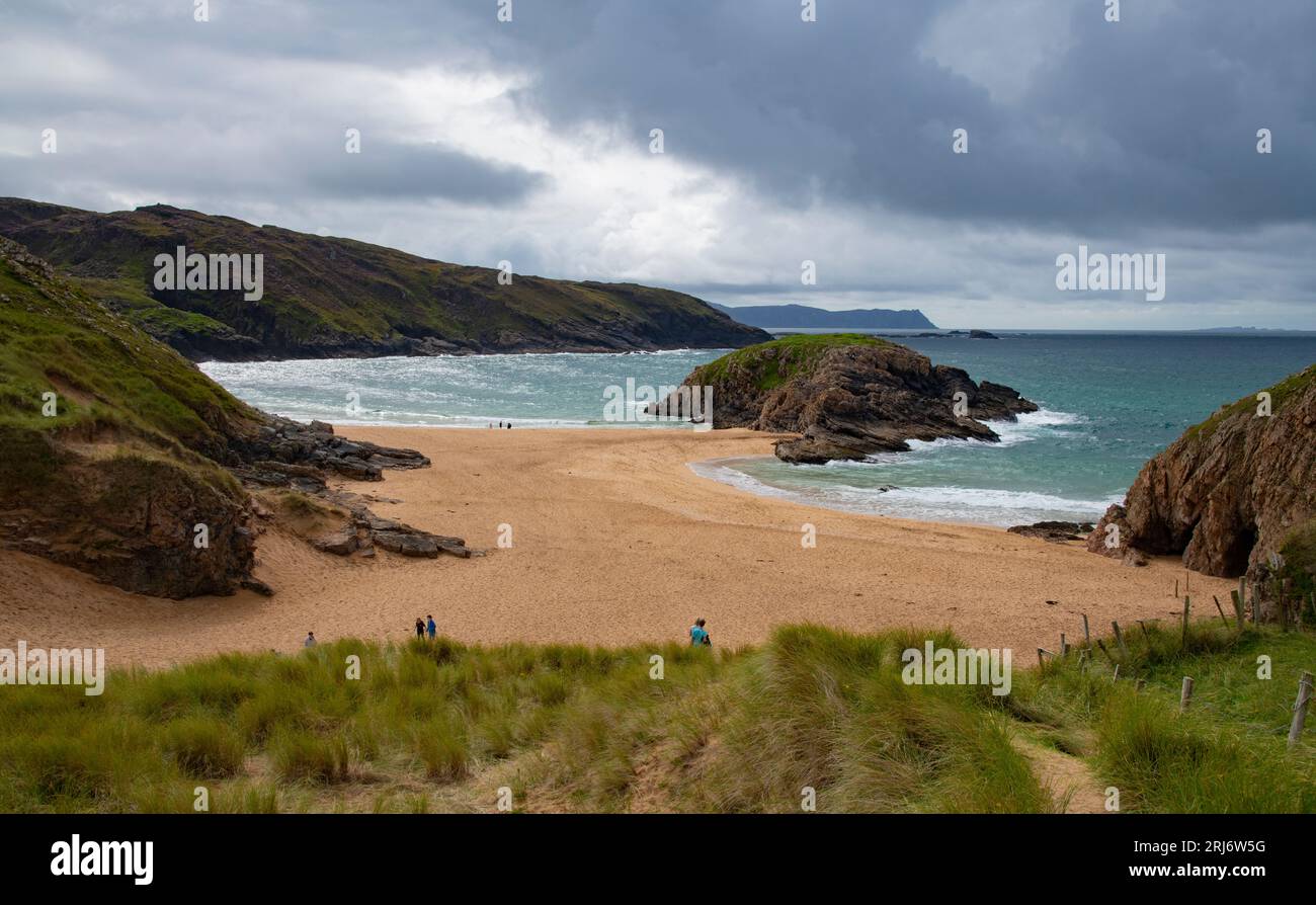 The Murder Hole Beach, Boyeeghter Bay, Melmore Head, Downings, County ...