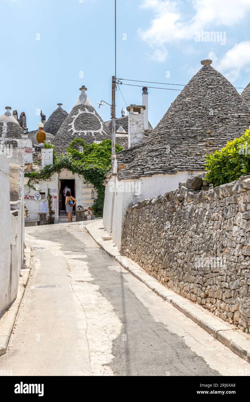 Alberobello, Italy - July 21, 2021: The Trulli of Alberobello in Apulia ...