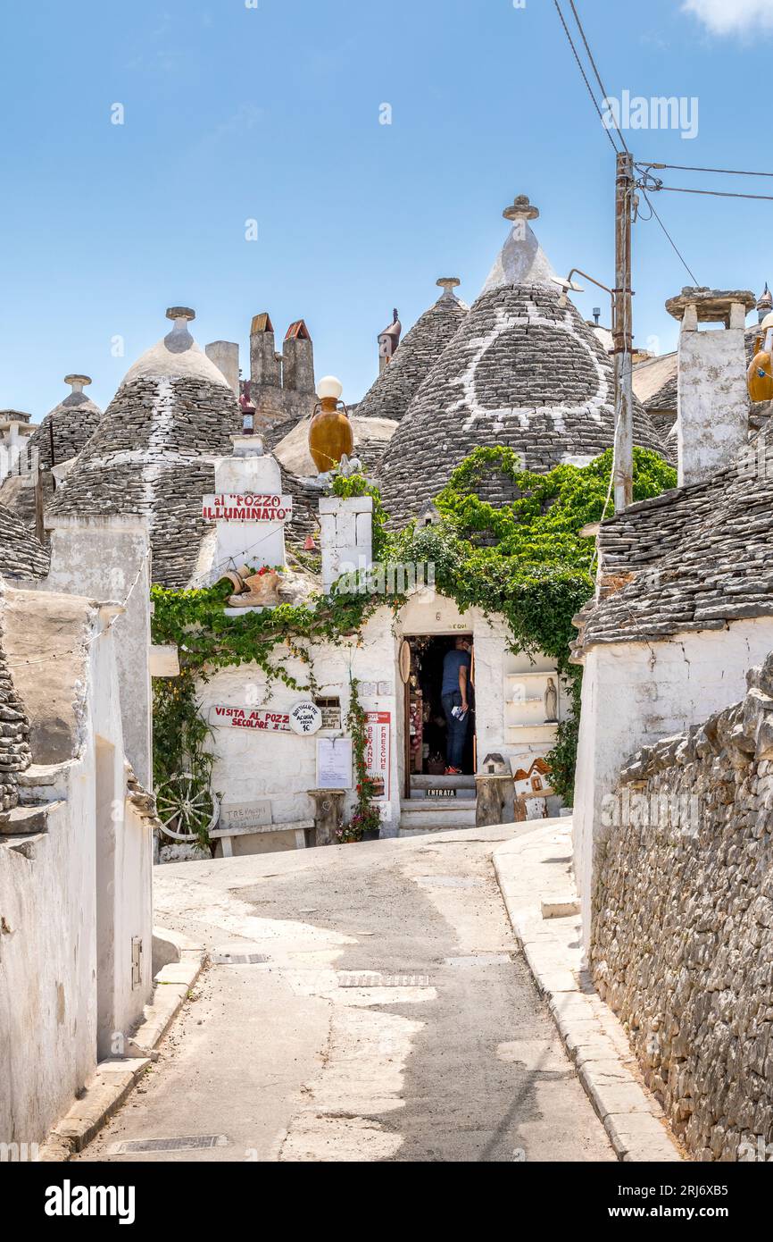 Alberobello, Italy - July 21, 2021: The Trulli of Alberobello in Apulia ...