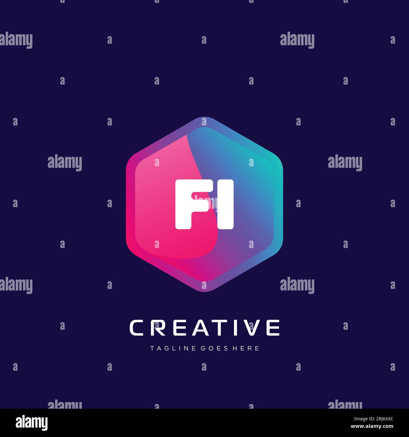initial logo With Colorful template vector Stock Vector Image & Art - Alamy