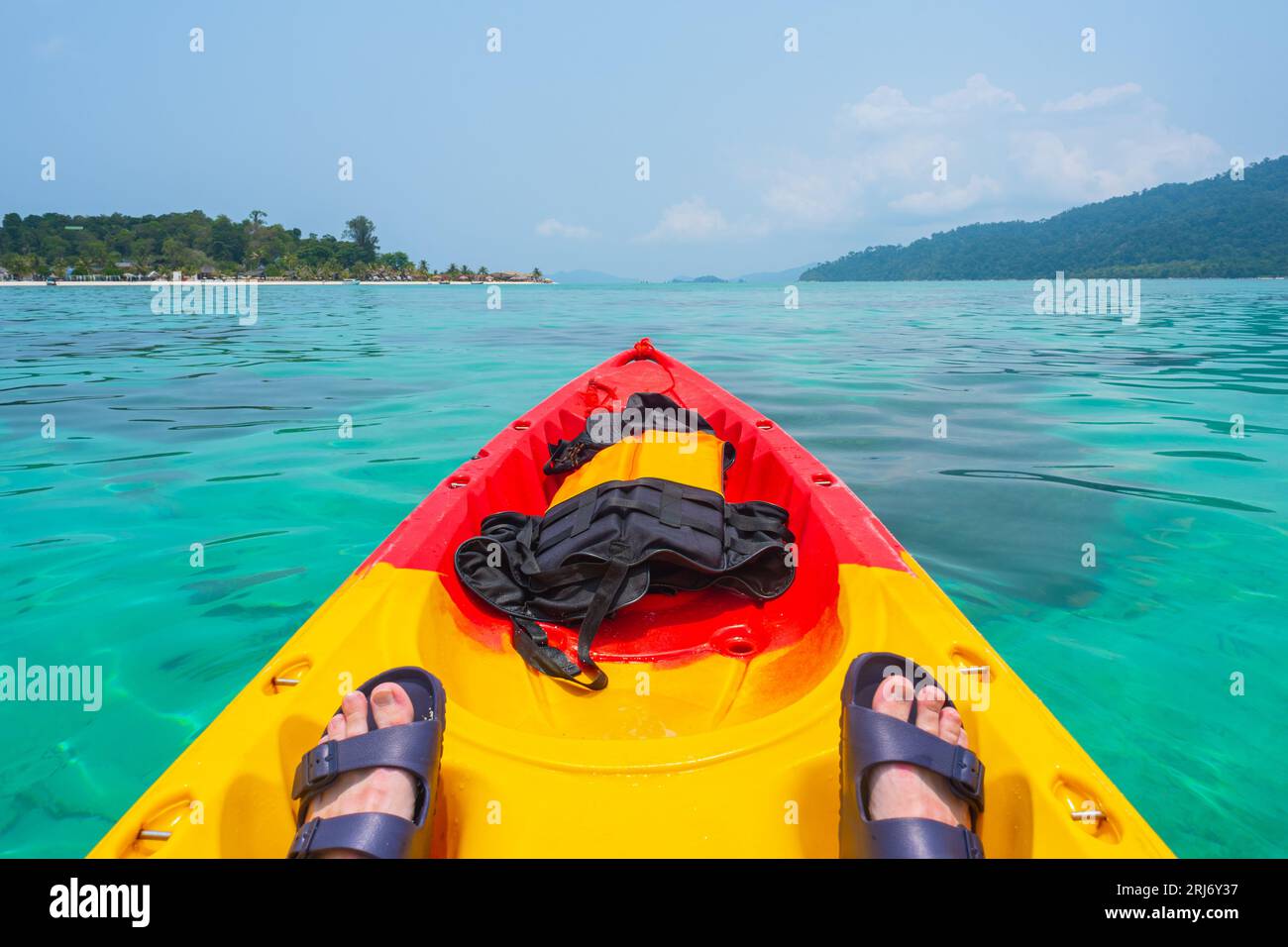 Kayaking in Thailand, with Ko Lipe (left) and Ko Adang (right) on ...