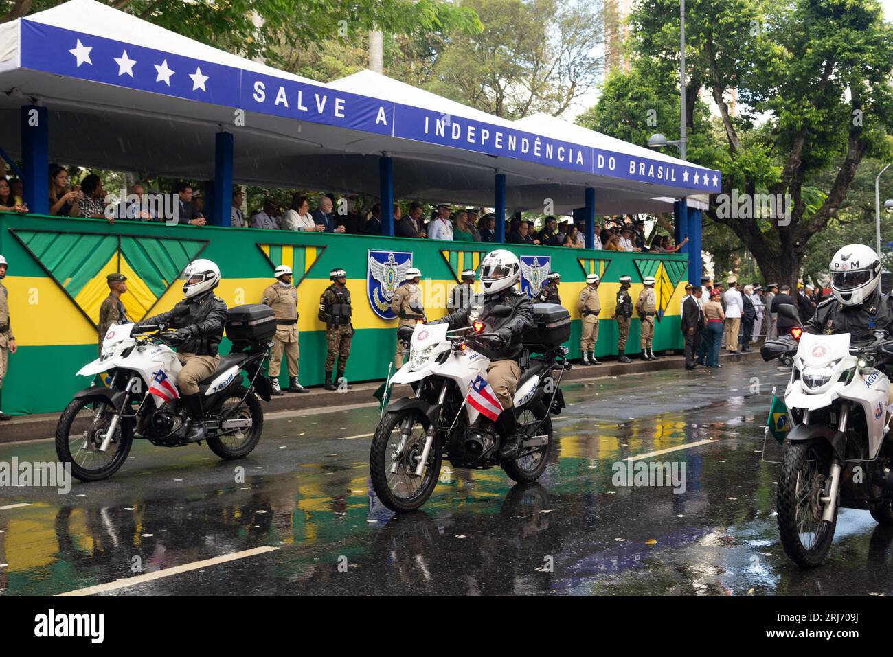 Salvador, Bahia, Brazil - September 07, 2022: Military parade with ...