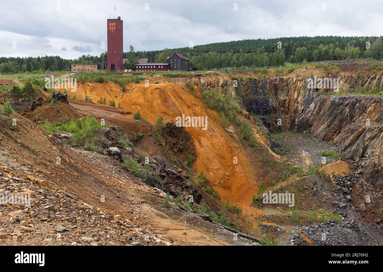 The World heritage Falun Mine, Falun, Sweden. In the picture: The Great ...