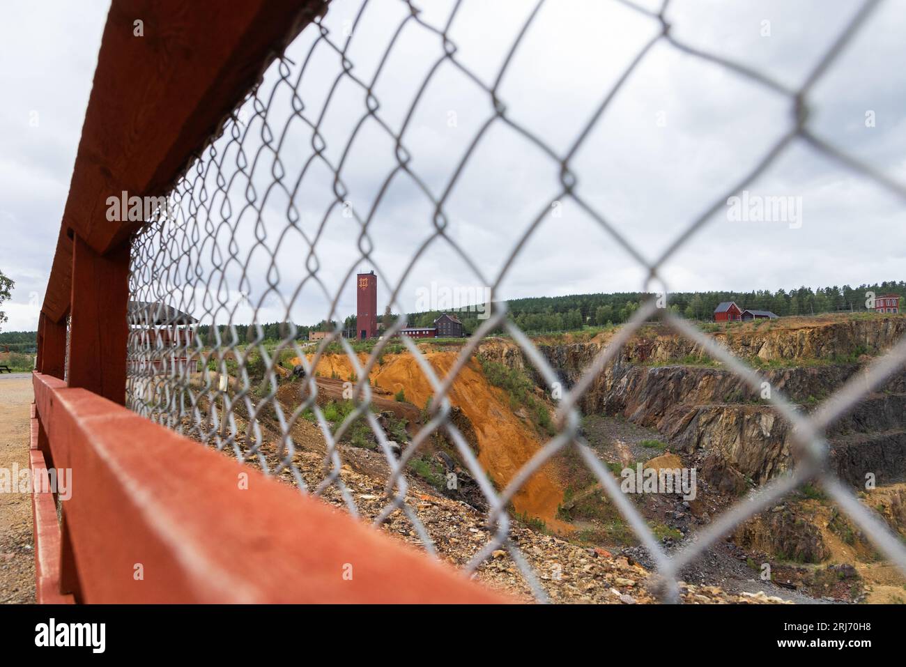 The World heritage Falun Mine, Falun, Sweden. In the picture: The Great ...