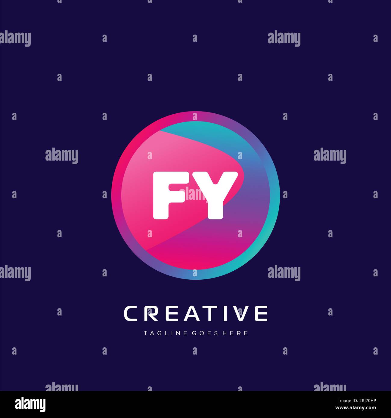 initial logo With Colorful template vector Stock Vector Image & Art - Alamy