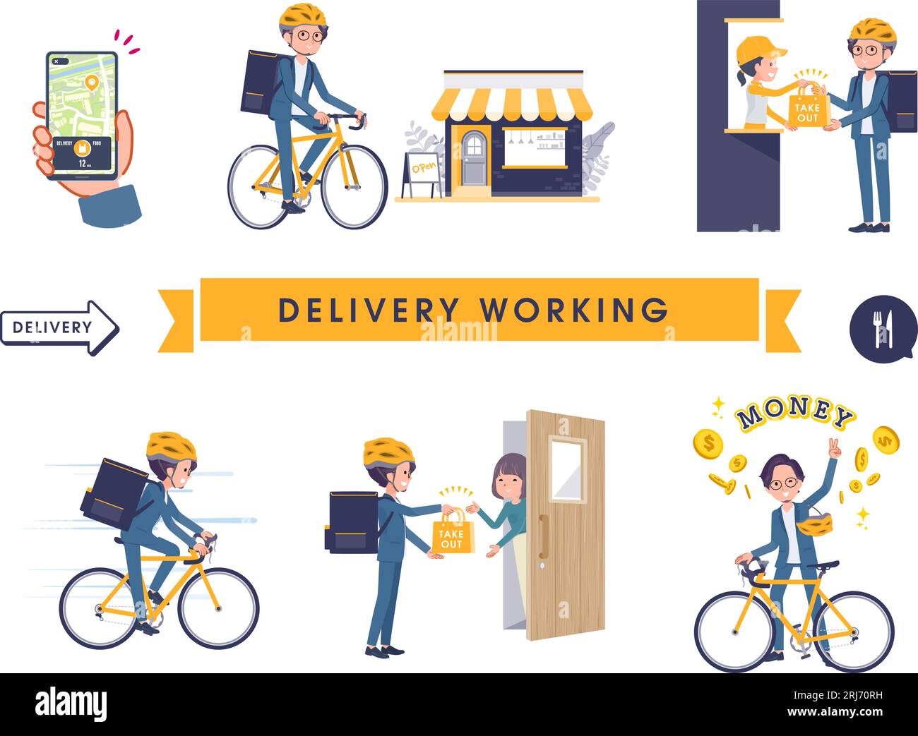 Uber eats meal delivery service Stock Vector Images - Alamy