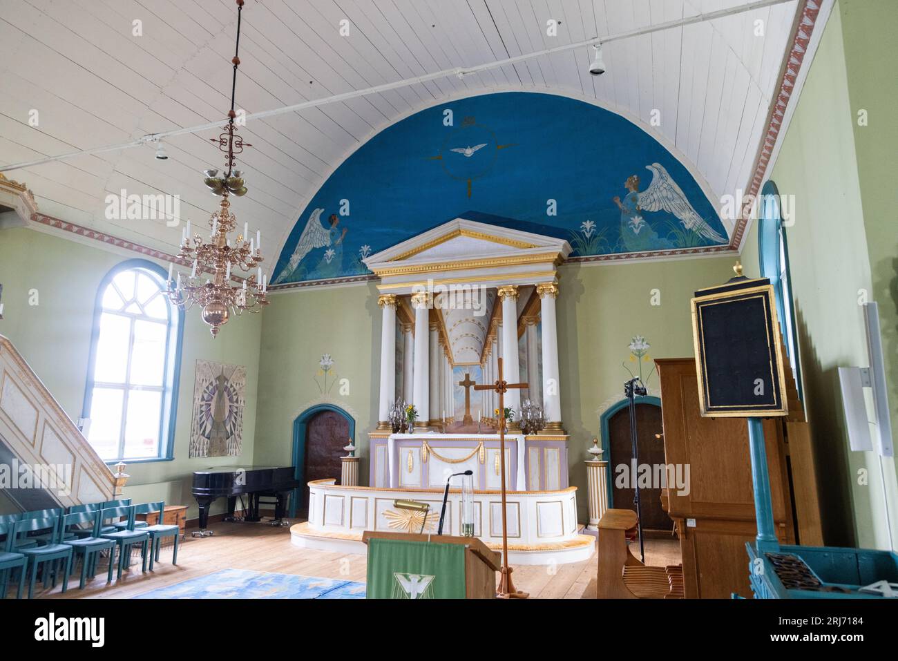 Interior picture, Sundborn Church (In Swedish: Sundborns kyrka), in ...