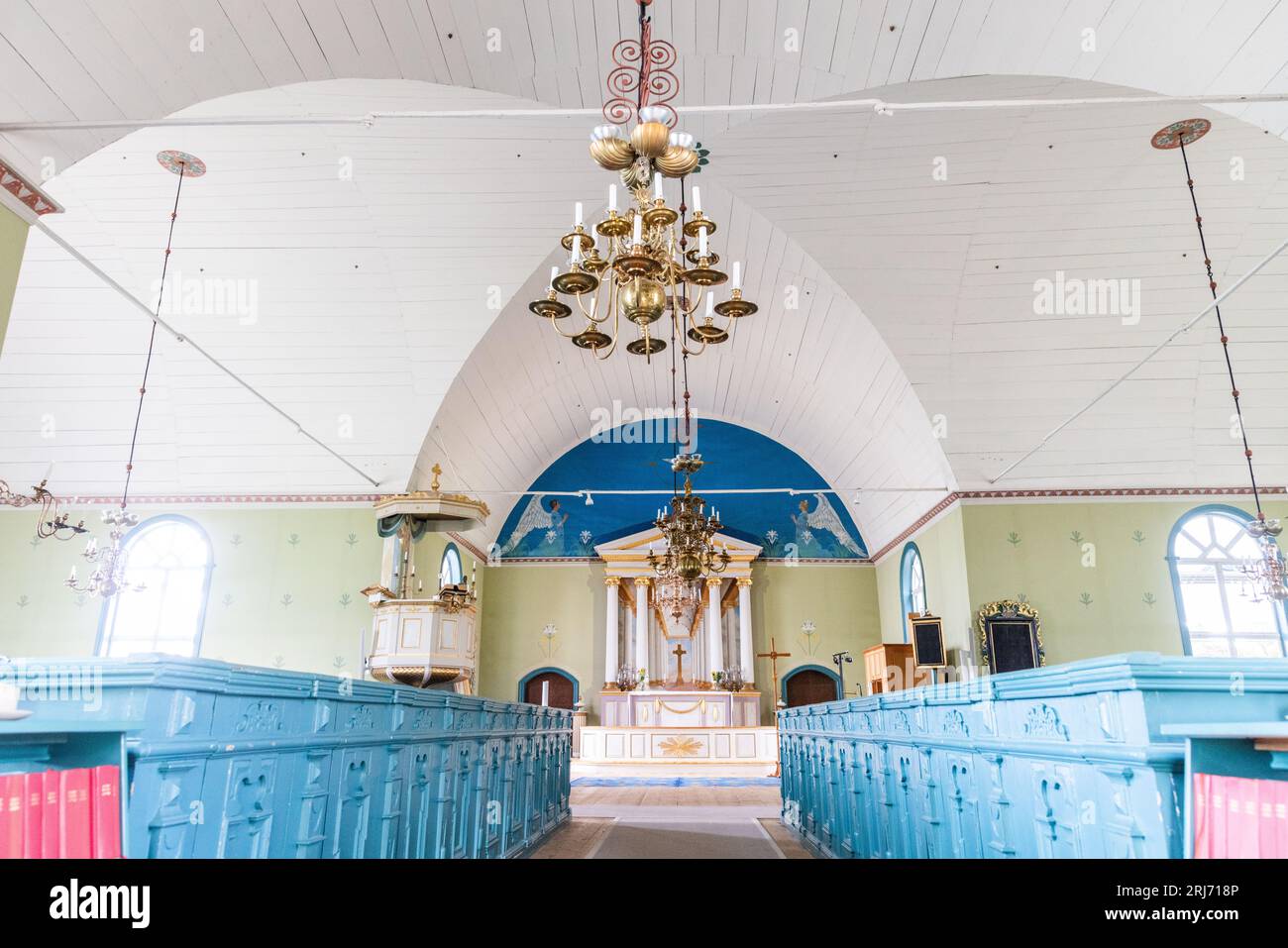 Interior picture, Sundborn Church (In Swedish: Sundborns kyrka), in ...