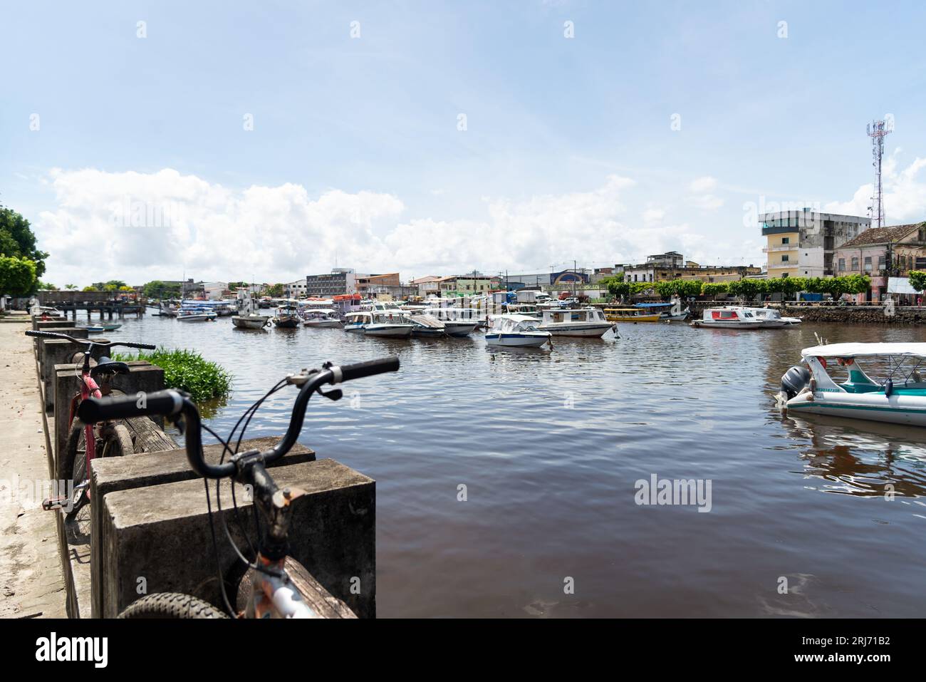 Valenca, Bahia, Brazil - January 10, 2023: View of the river Una and ...
