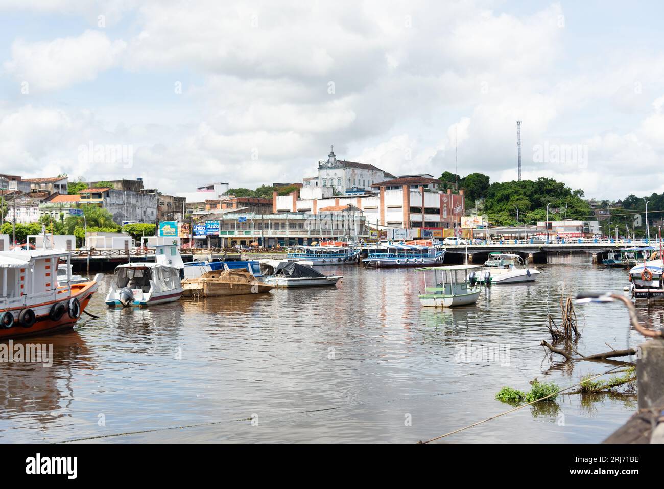 Valenca, Bahia, Brazil - January 10, 2023: View of the river Una that ...