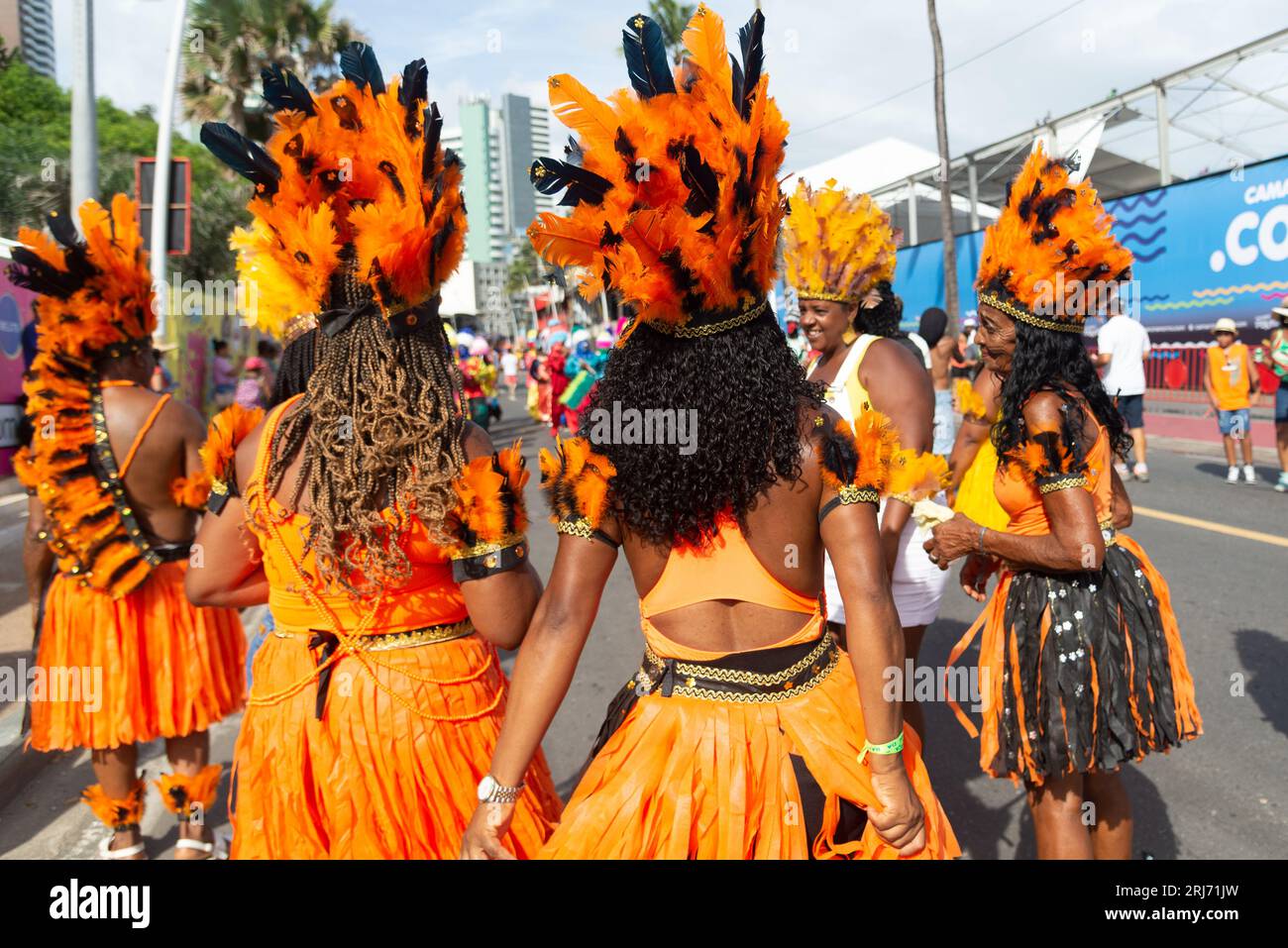 Salvador, Bahia, Brazil - February 11, 2023: Traditionally dressed ...