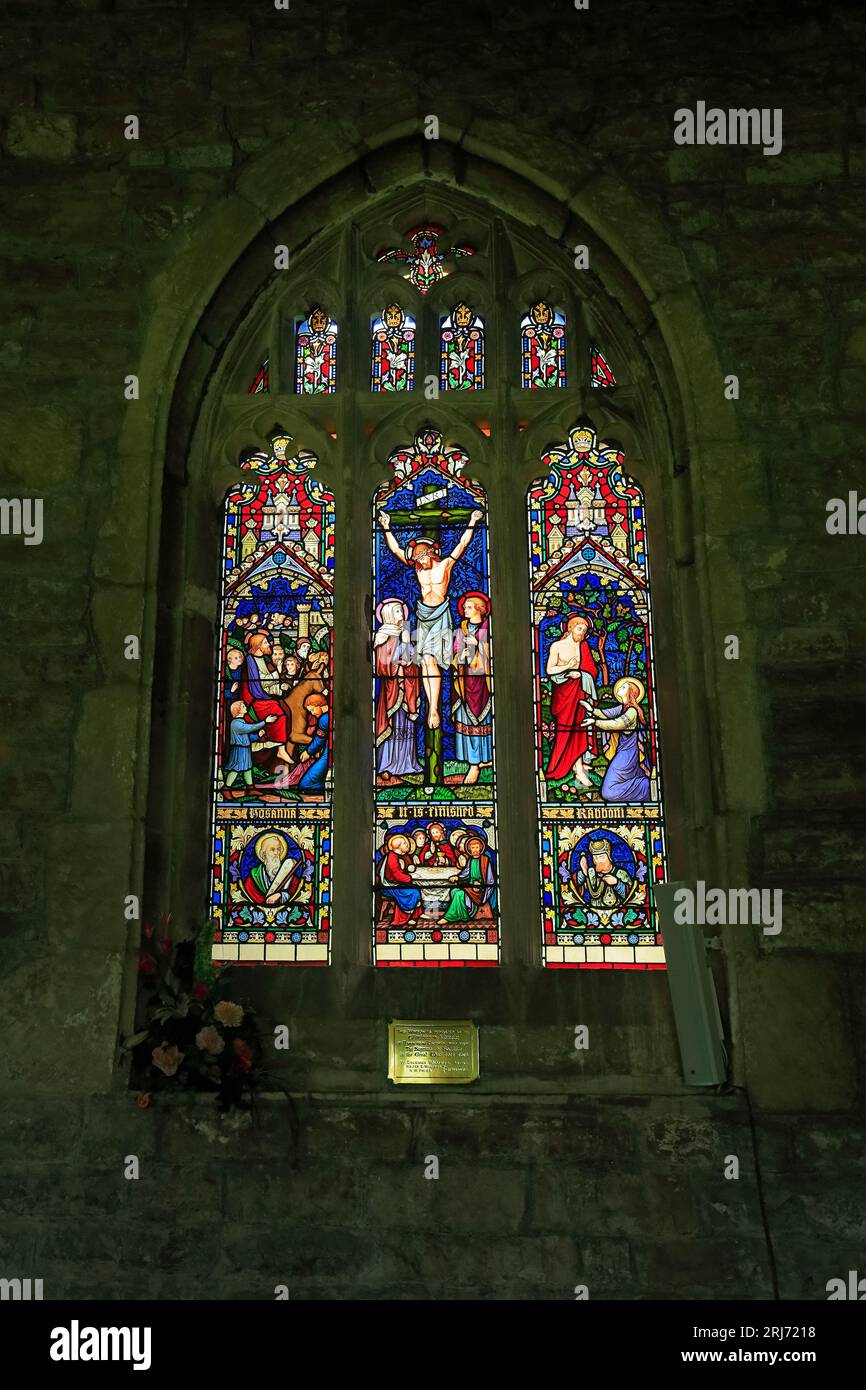 Stained glass window - Jesus on the cross, Church of St Steven & St ...